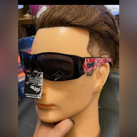 Locs | Accessories | Mens Cholo Chicano Locs Black And Red Sunglasses ...